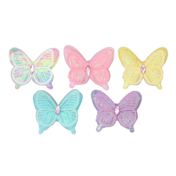 Sequin Pastel Butterfly Clip – Bows Arts