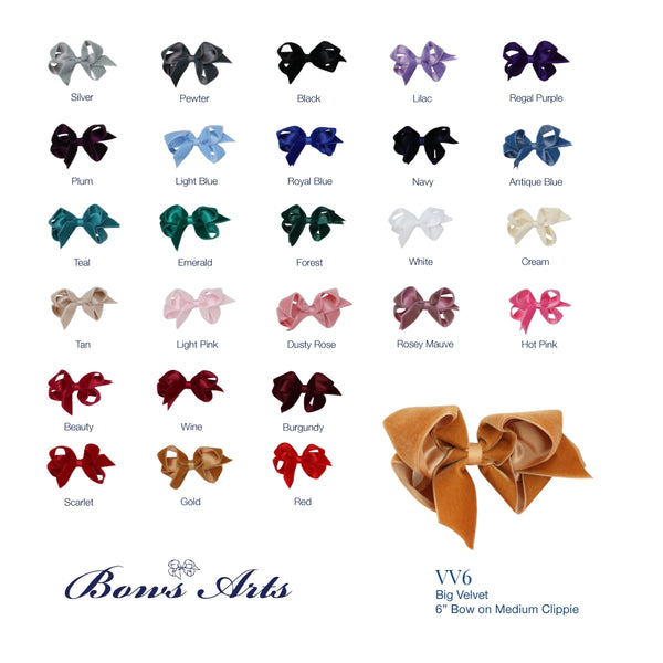 Velvet Bow - Big (6") – Bows Arts