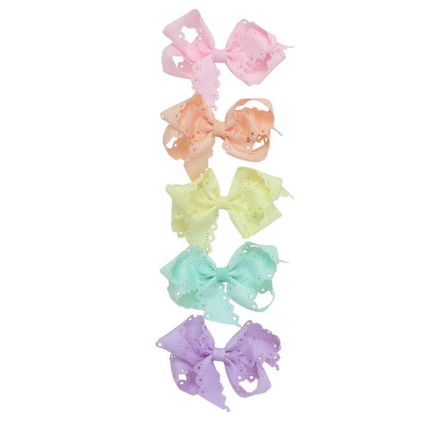 Lace Edge Grosgrain Bow - Light Pink – Bows Arts
